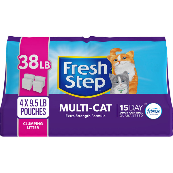 Fresh Step Clumping Cat Litter Multi-Cat Extra Strength Formula ...
