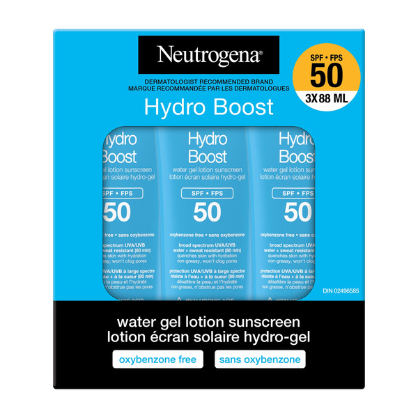 Neutrogena SPF 50 Hydro Boost Water Gel Lotion Sunscreen Same-Day ...