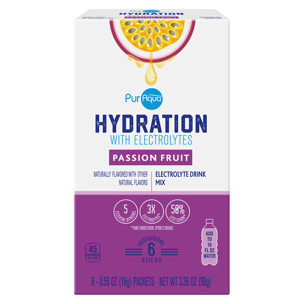 ALDI PurAqua Passion Fruit Electrolyte Drink Mix Same-Day Delivery or Pickup | Instacart
