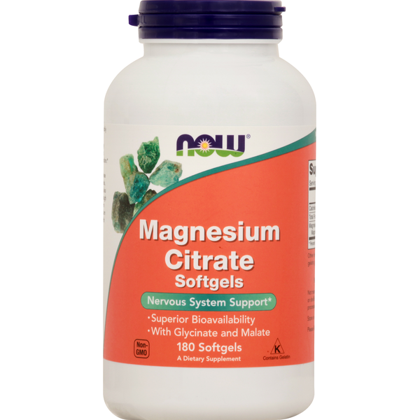 Now Magnesium Citrate, Softgels (180 each) - Instacart