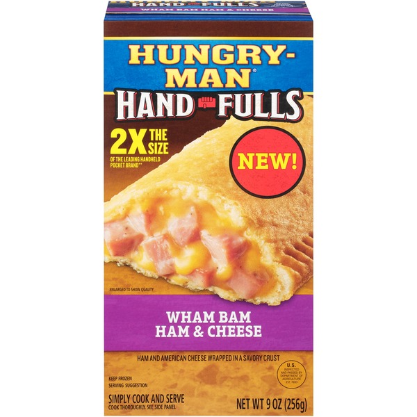 Hungry-Man Hand-Fulls Wham Bam Ham and Cheese Frozen Sandwich (256 g ...