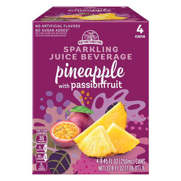 ALDI Nature's Nectar Pineapple Passionfruit Sparkling Juice Same-Day ...