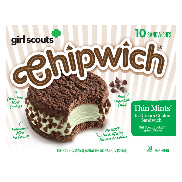 Chipwich Thin Mints Ice Cream Sandwich, 10-count Same-Day Delivery | Costco