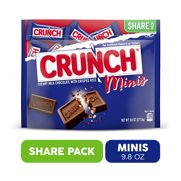 Crunch Minis, Milk Chocolate and Crisped Rice, Individually Wrapped ...