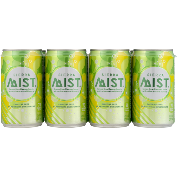 Sierra Mist Caffeine Free Lemon Lime Flavored Soda (7.5 fl oz) - Instacart