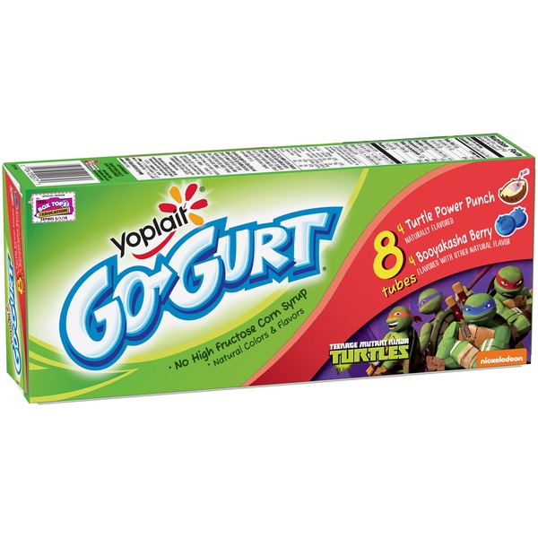 Yoplait Go-Gurt Teenage Mutant Ninja Turtles Turtle Power Punch/Booyakasha Berry Variety Pack ...