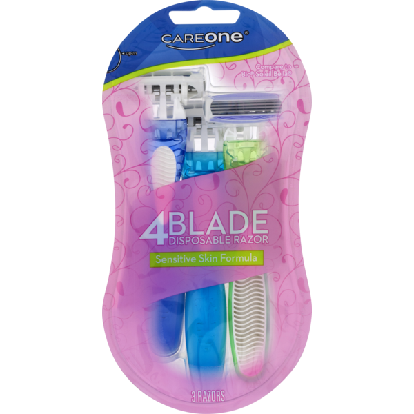 CareOne Women's 4-Blade Disposable Razor (3 ct) - Instacart