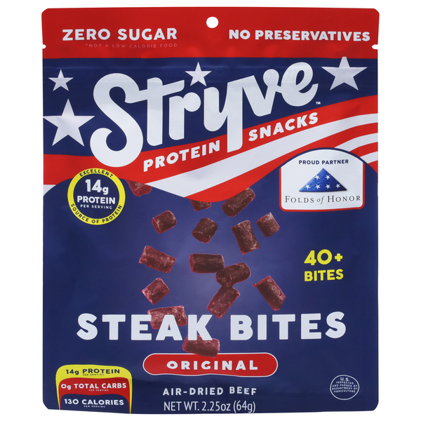 Stryve Steak Bites, Original, Protein Snacks Same-Day Delivery or ...