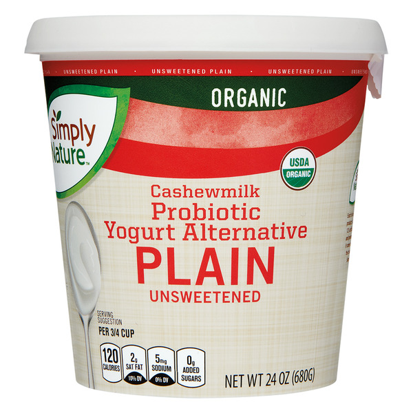 ALDI Simply Nature Organic Unsweetened Plain Cashew Probiotic Yogurt ...