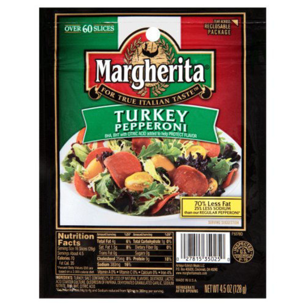 Wegmans Margherita Pre-Sliced Turkey Pepperoni Same-Day Delivery or ...