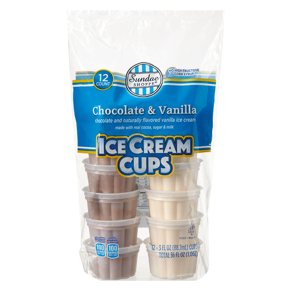 Sundae Shoppe Vanilla & Chocolate Ice Cream Cups Same-Day Delivery or ...