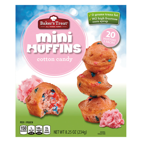 Baker's Treat Cotton Candy Mini Muffins Same-Day Delivery or Pickup | ALDI