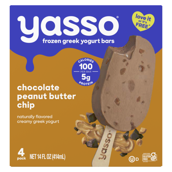 Yasso Frozen Greek Yogurt Bars Peanut Butter Chip Bars Same-Day ...