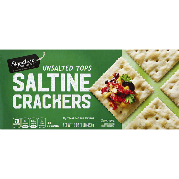Safeway Signature SELECT Crackers, Saltine, Unsalted Tops Same-Day ...
