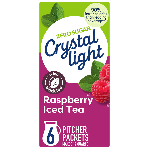 Crystal Light Raspberry Iced Tea Naturally Flavored Powdered Drink Mix ...