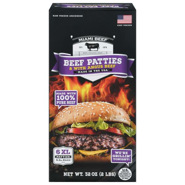 Miami Beef XL Beef Patties with Angus Beef Same-Day Delivery or Pickup ...