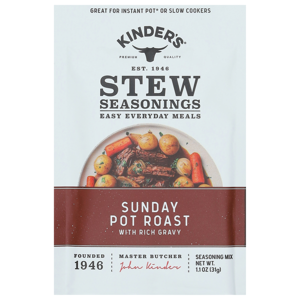 Kinder's Stew Sunday Pot Roast with Rich Gravy Seasoning Mix Same-Day ...