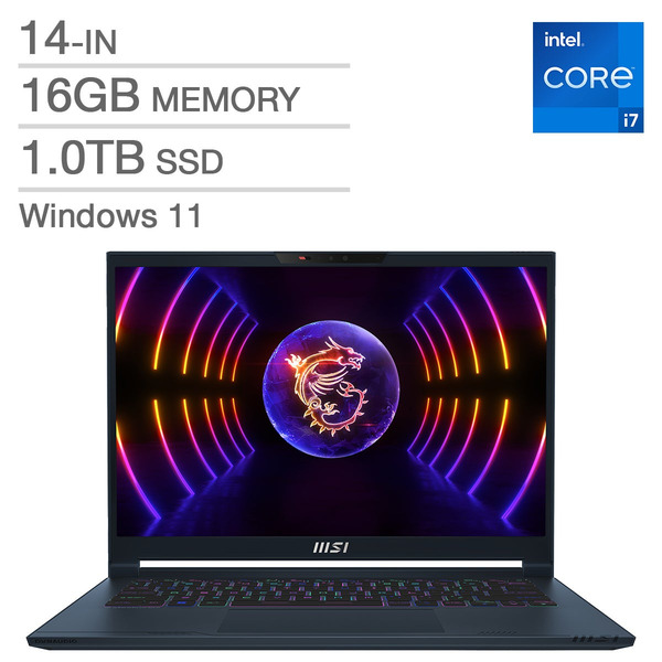 MSI 8GB NVIDIA GeForce RTX Stealth Gaming Laptop With 14 Inch Screen ...