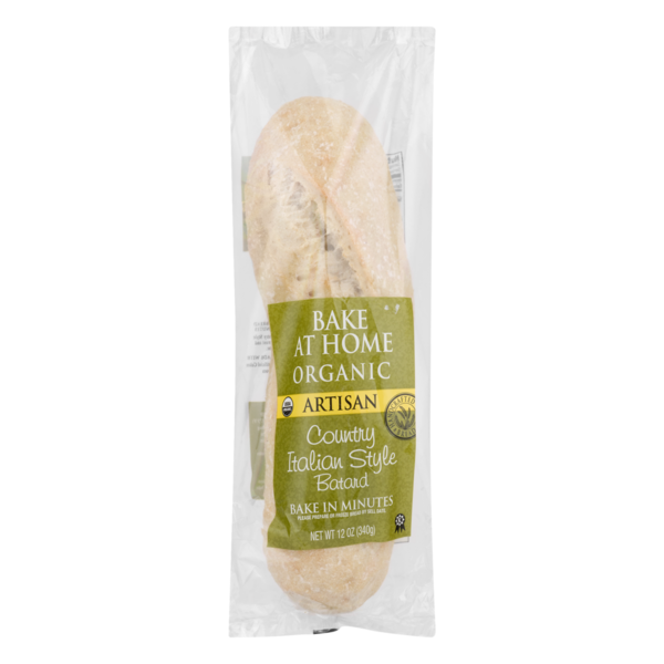 Bake At Home Organic Country Italian Style Batard (12 oz) - Instacart