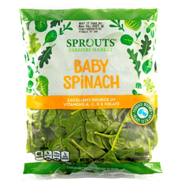 Sprouts Farmers Market Sprouts Baby Spinach Salad Same-Day Delivery or ...