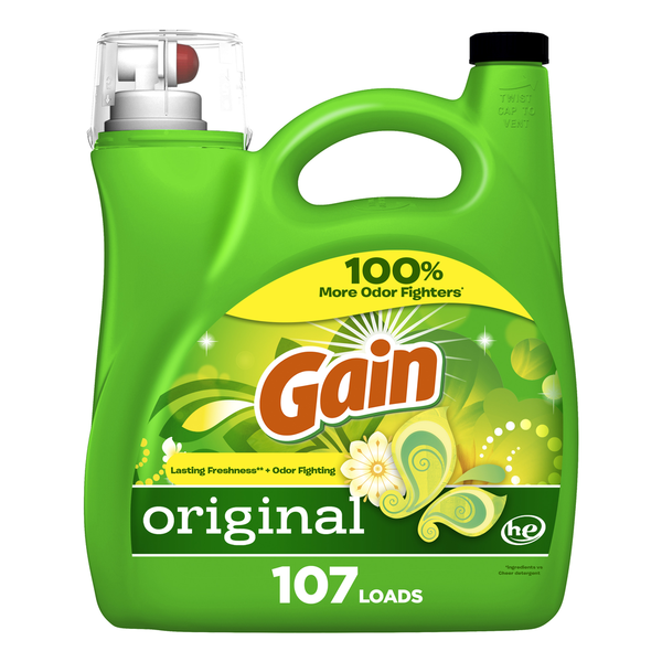 Gain Liquid Laundry Detergent, Original Scent, 107 Loads Same-Day ...