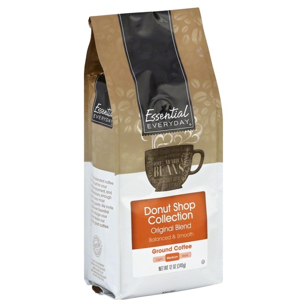 Essential Everyday Coffee, Ground, Medium, Original Blend, Donut Shop ...