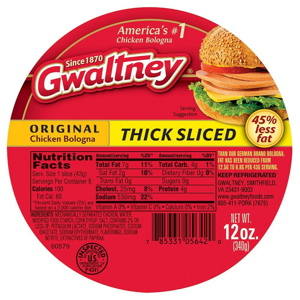 Kroger Gwaltney Original Thick Sliced Chicken Bologna Same-Day Delivery ...