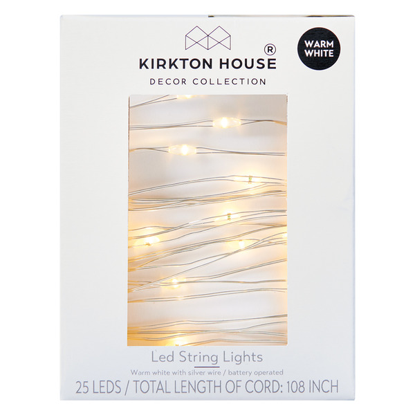 Merry Moments Warm White LED String Lights With Silver Wire Same-Day Delivery or Pickup | ALDI