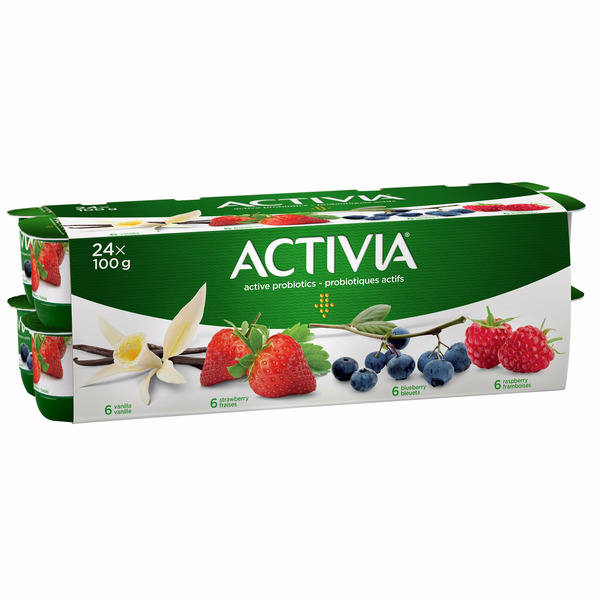 Activia Yogurt With Probiotics, Strawberry, Raspberry, Vanilla ...