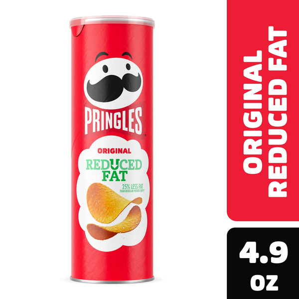 Pringles Potato Crisps Chips Reduced Fat Original, Lunch Snacks, 4.9 oz ...