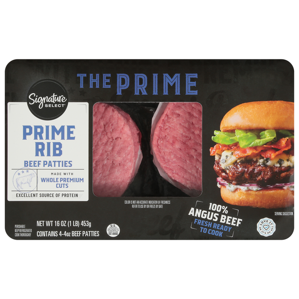 Safeway Signature SELECT Beef Patties, Prime Rib Same-Day Delivery or ...