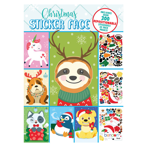 ALDI Bendon Holiday Christmas Wacky Faces Sloth Book Same-Day Delivery ...
