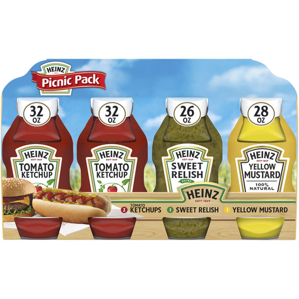 BJ's Wholesale Club Heinz Ketchup/Sweet Relish, Yellow Mustard Picnic ...