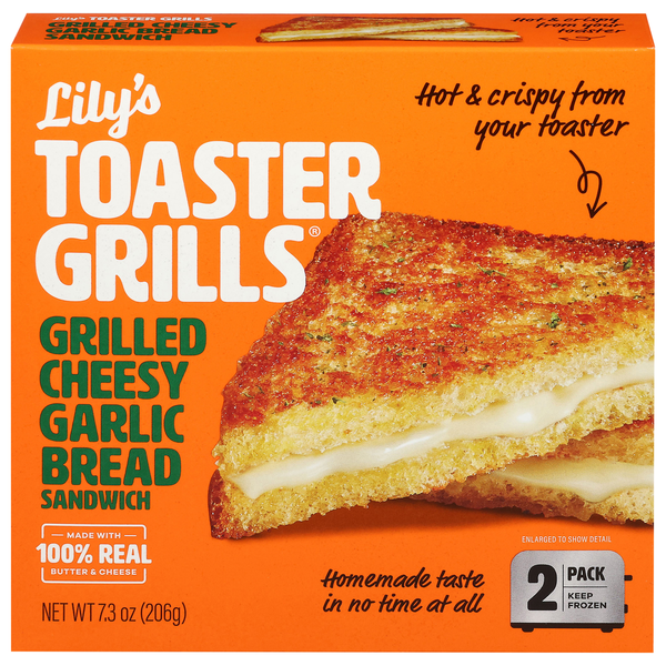 Lily's Toaster Grills Grilled Cheesy Garlic Bread Sandwich Same-Day ...
