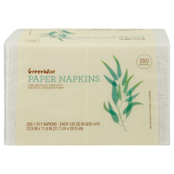 GreenWise 100% Recycled Fiber Paper Napkins Same-Day Delivery or Pickup ...
