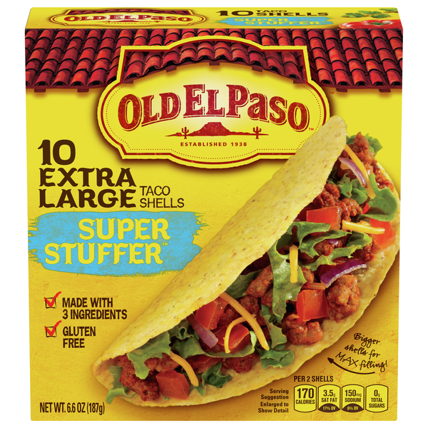 Old El Paso Taco Shells. Extra Large, Super Stuffer Same-Day Delivery ...