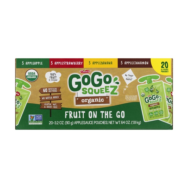 GoGo SqueeZ Organic Fruit On The Go Variety Pack (3.2 oz) - Instacart