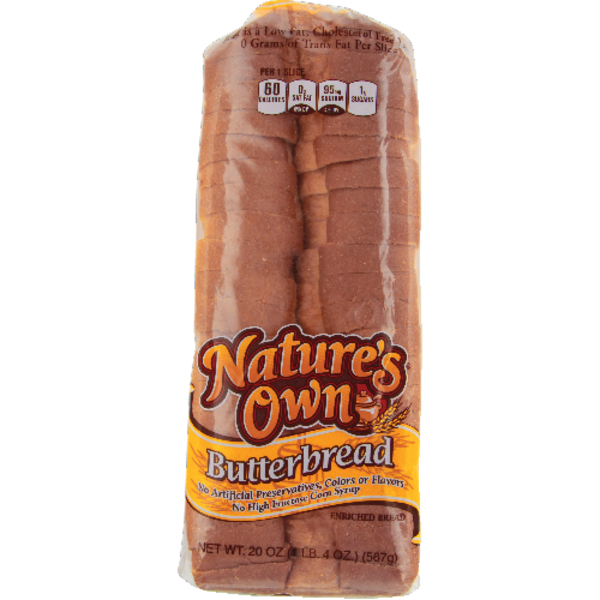 Nature's Own Butterbread, Sliced White Bread, 20 oz Loaf Same-Day ...