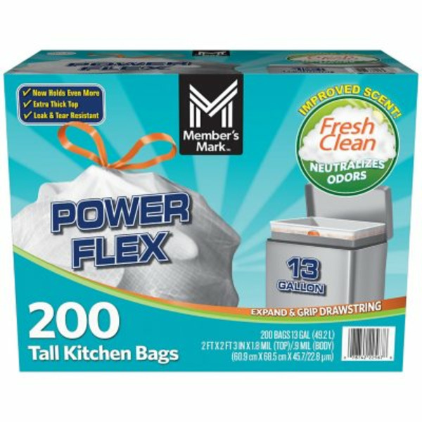 Sam's Club Member’s Mark Fresh Scent Power Flex Tall Kitchen Simple Fit ...