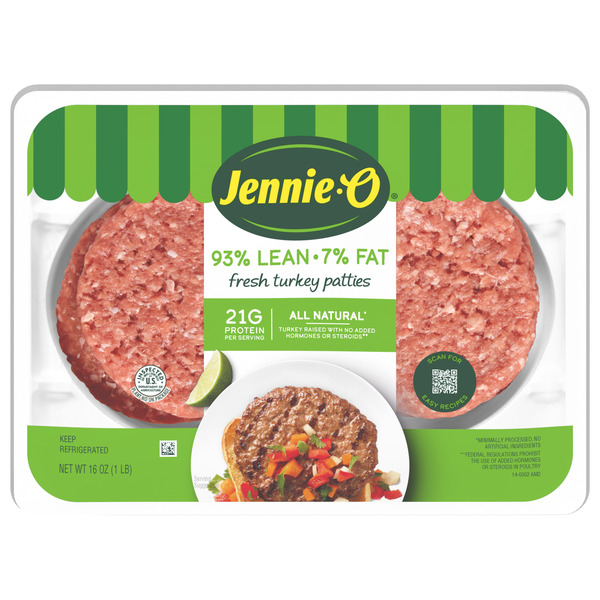 JENNIE-O TURKEY STORE With Natural Flavoring Lean Turkey Burger Same ...