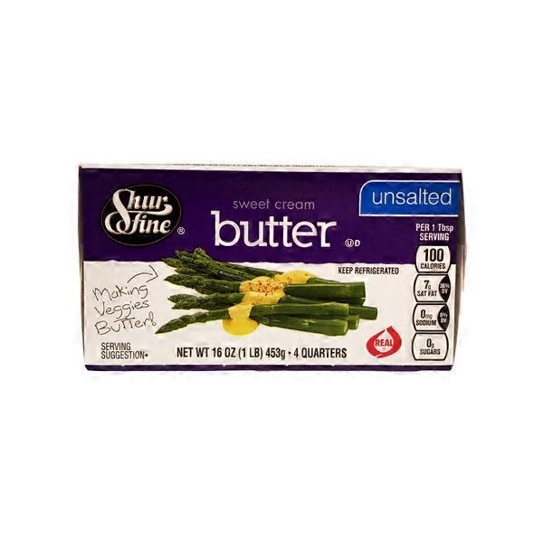 Shurfine Sweet Cream Unsalted Butter (16 oz) - Instacart