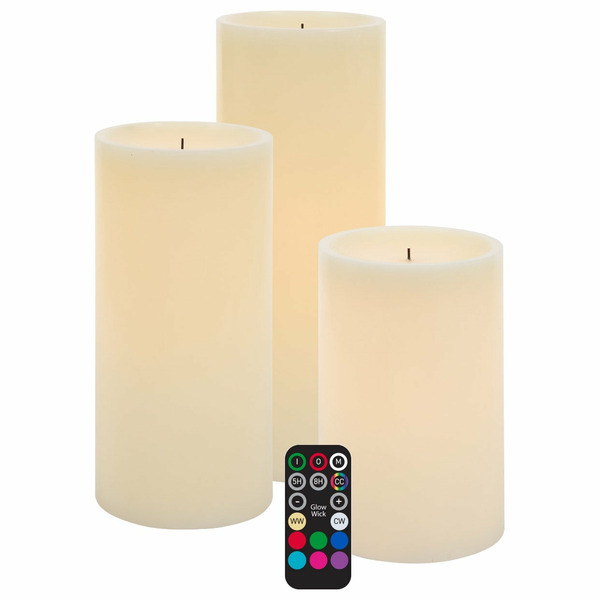 Costco Glow Wick LED Color Changing Wax Candles With Remote Same-Day ...