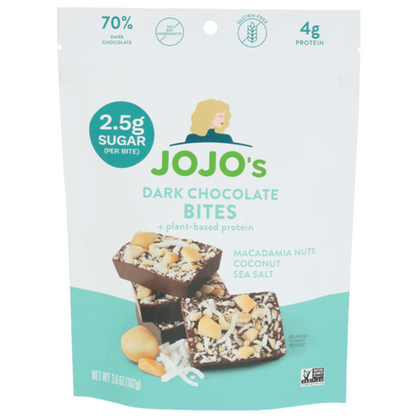 Jojo's Chocolate Jojo’S Dark Chocolate Bites Macadamia Coconut Low ...