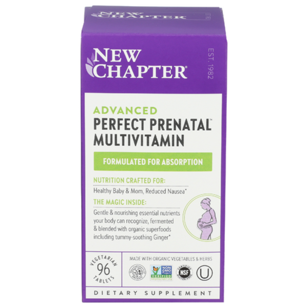 New Chapter Advanced Perfect Prenatal Multivitamins for Healthy Baby ...