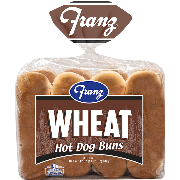 Franz Hot Dog Buns, Wheat (8 each) - Instacart