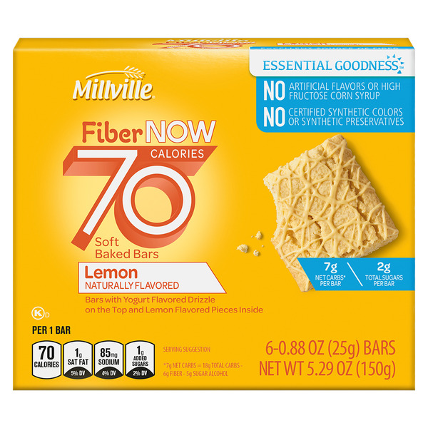 Millville Lemon 70 Calorie Fiber Now Bars Same-Day Delivery or Pickup ...