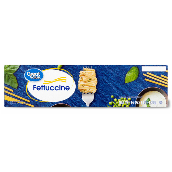 Walmart Great Value Enriched Macaroni Product Fettuccine Same-Day ...