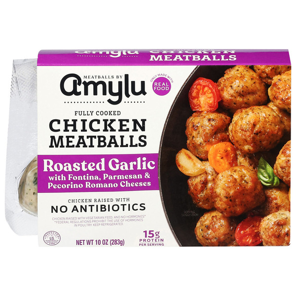 Wegmans Amylu Roasted Garlic Chicken Meatballs Same-Day Delivery or ...