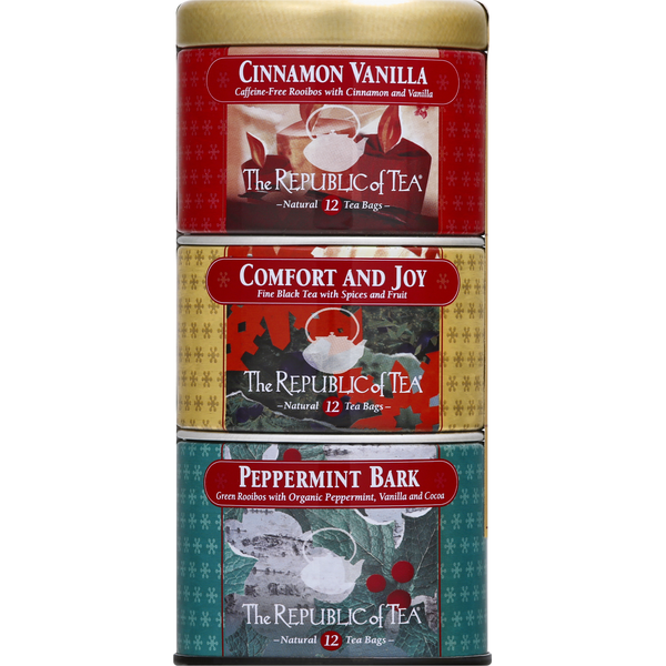 The Republic of Tea Holiday Tea, Cinnamon Vanilla, Comfort and Joy ...