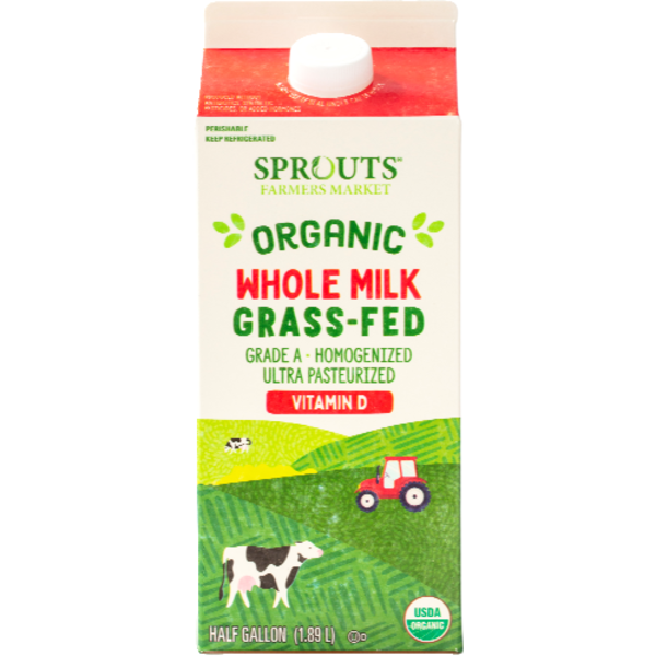 Sprouts Milk-Org-Vitamin D-Grass Fed-1/2 Gal Same-Day Delivery or ...